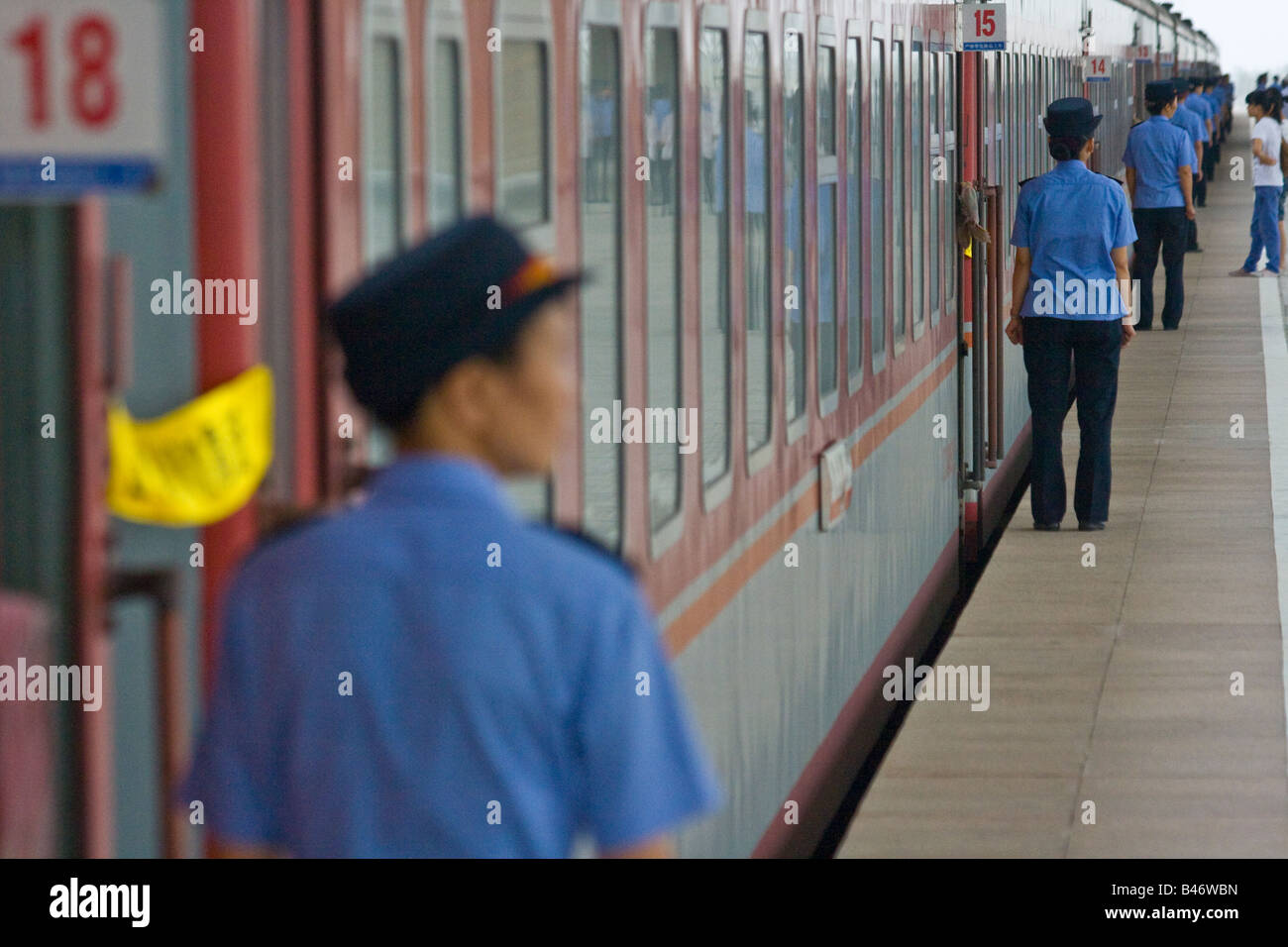 Train attendants hi-res stock photography and images - Alamy