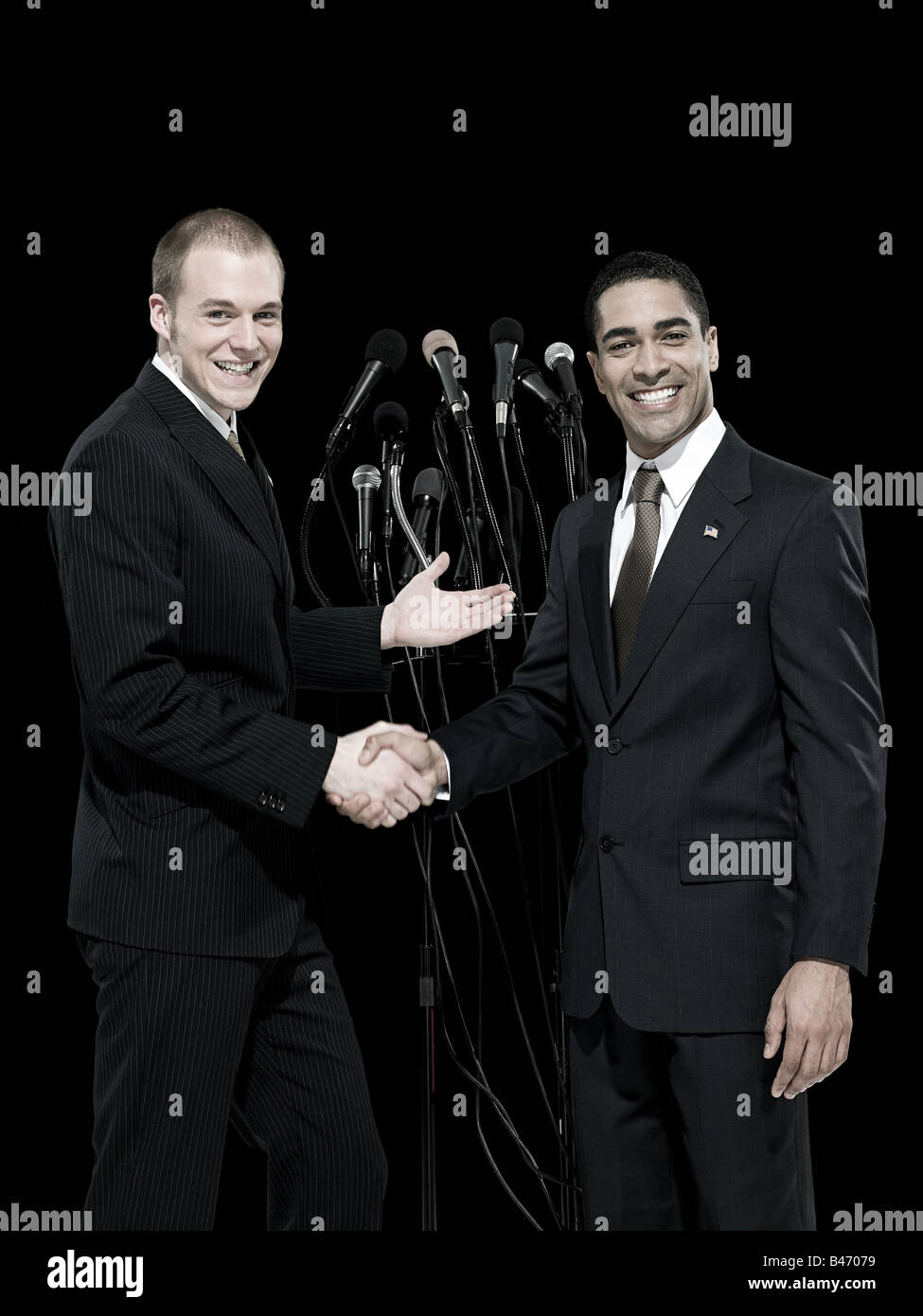 Politics smiling shaking hands hi-res stock photography and images - Alamy