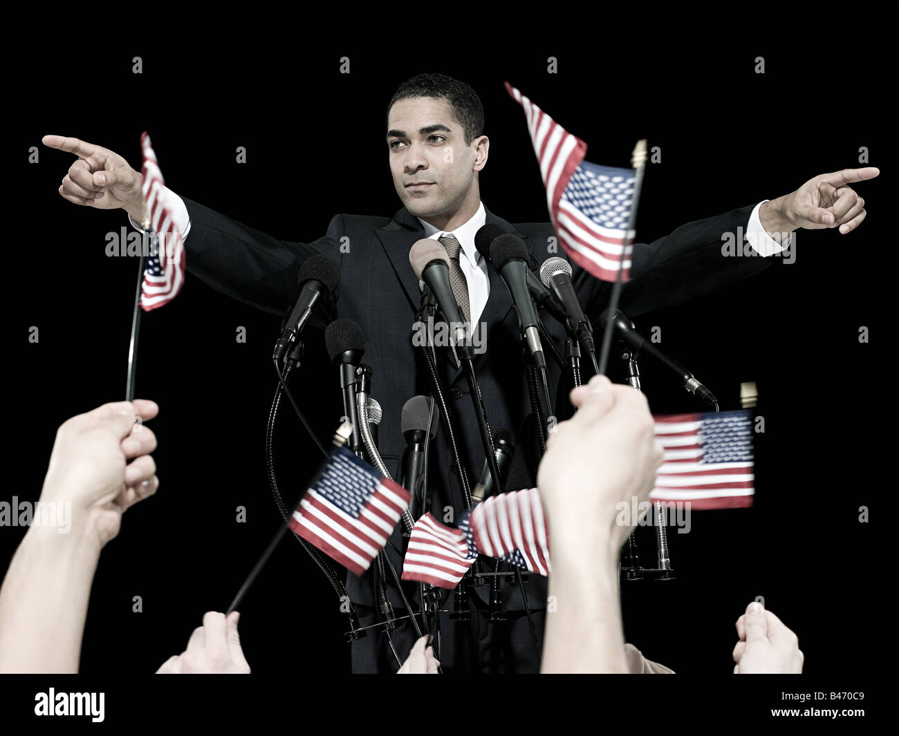Politician and supporters Stock Photo - Alamy