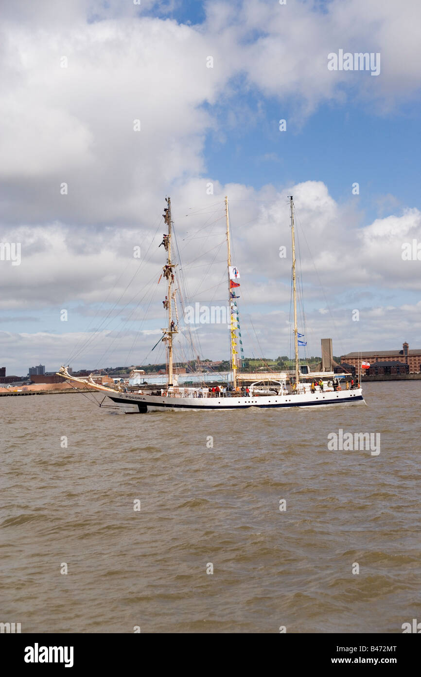 The Polish ship the Pogoria sailing ship at the Tall Ships race parade ...
