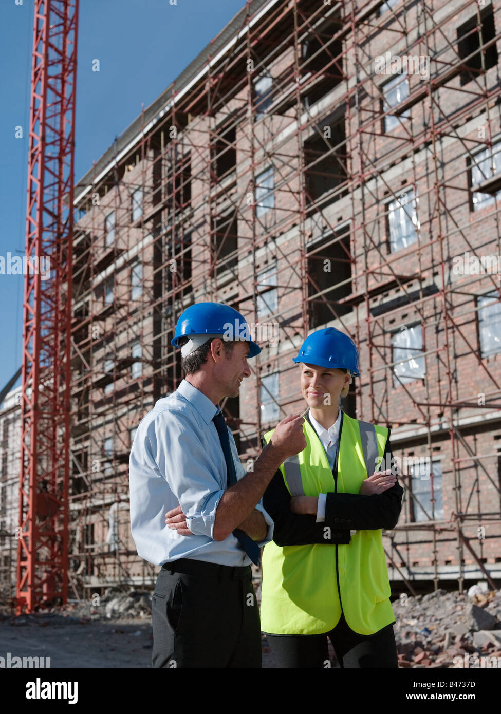 Engineers on building site Stock Photo - Alamy