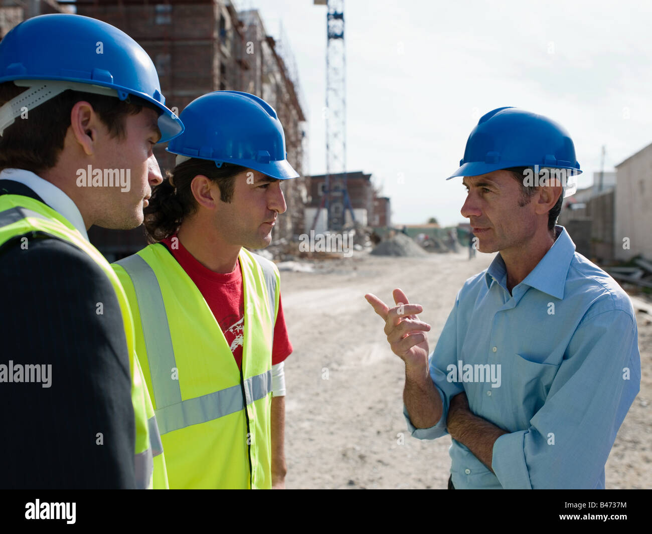 Engineers on building site Stock Photo - Alamy