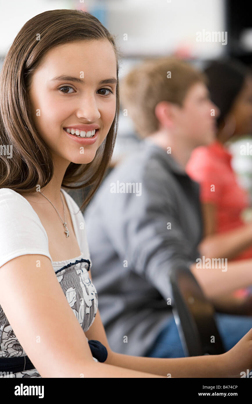 Portrait of a female high school student Stock Photo - Alamy