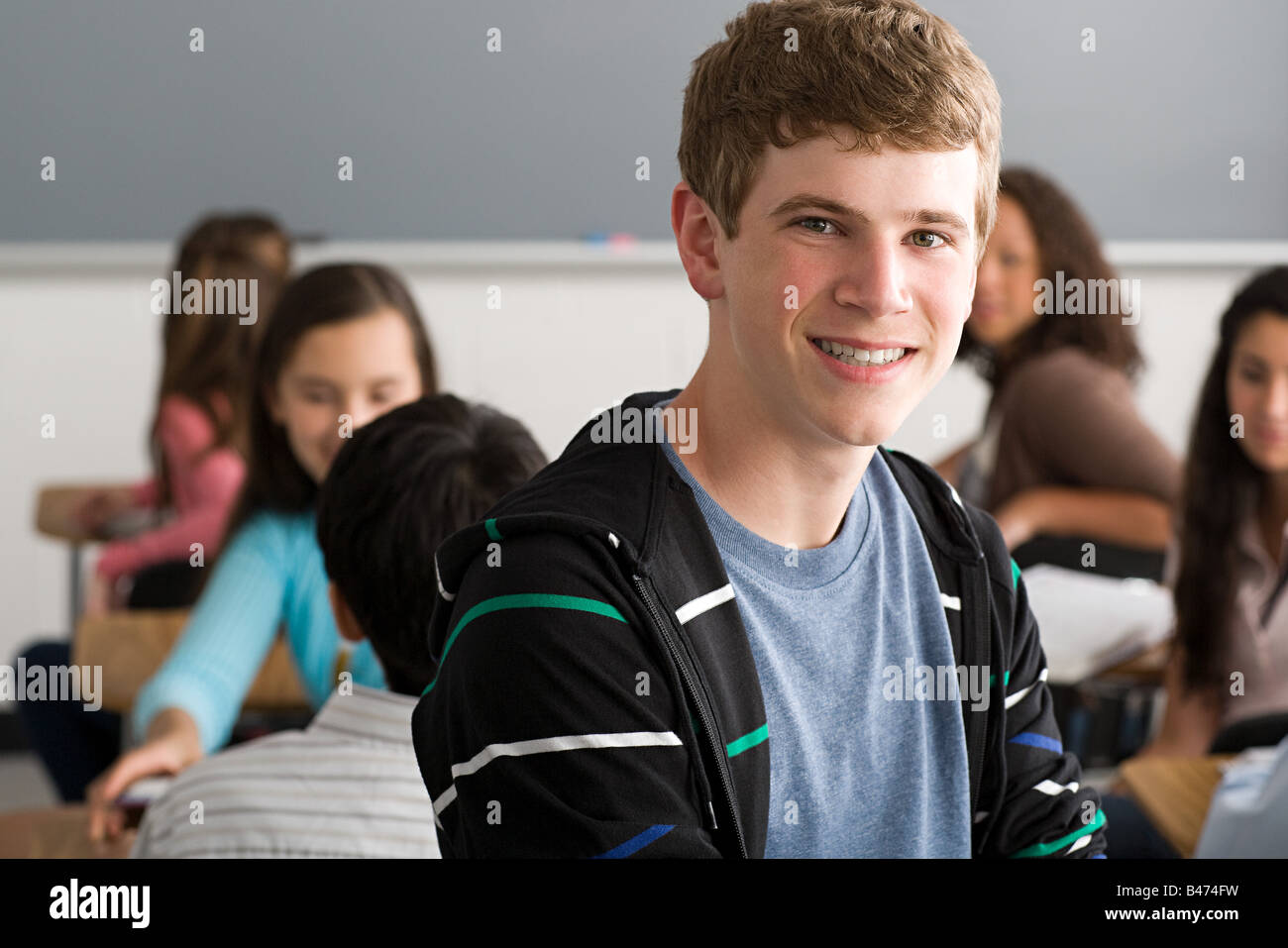 Portrait of a male high school student Stock Photo - Alamy