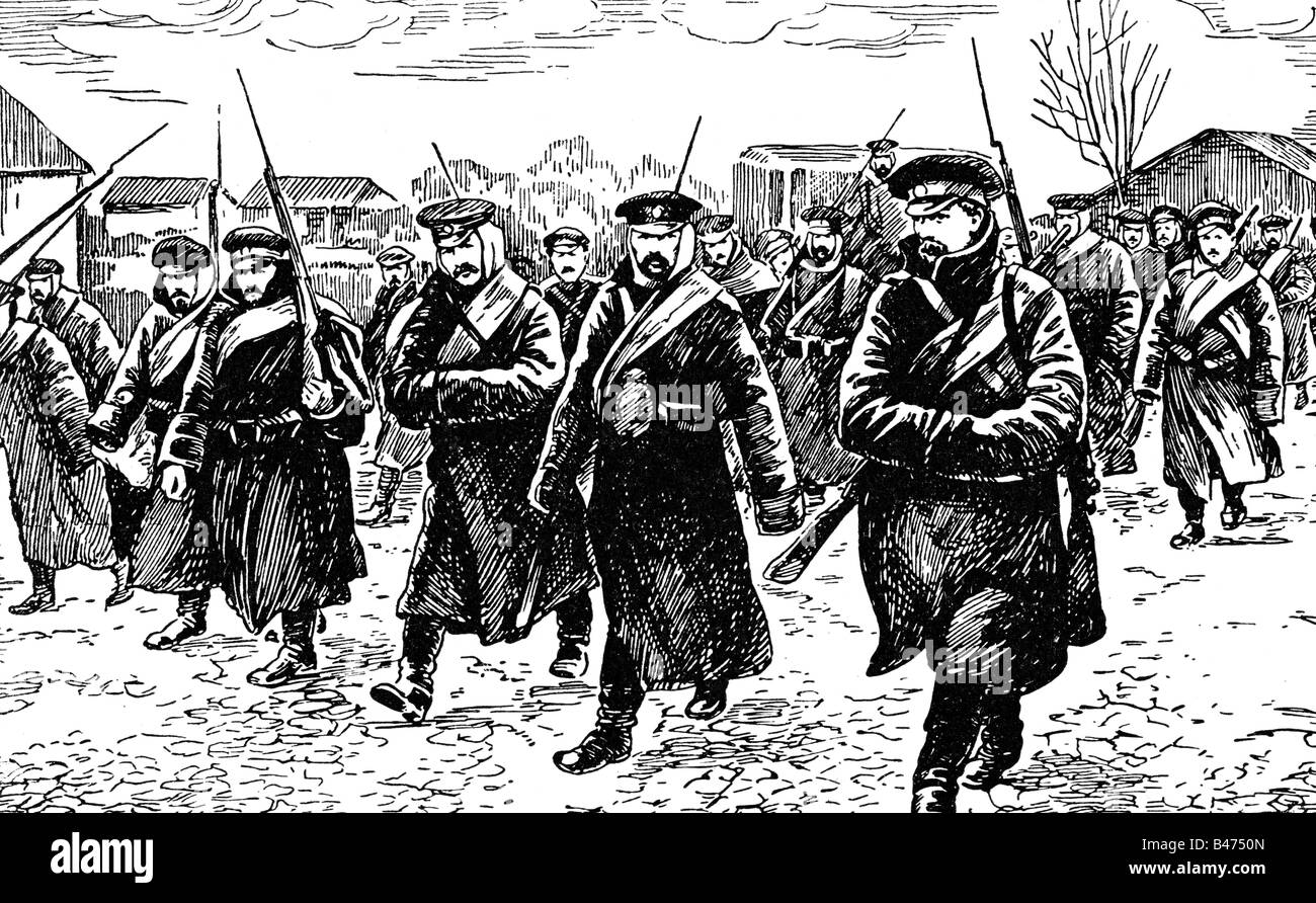 events, First World War / WWI, Eastern Front, marching Russian soldiers ...