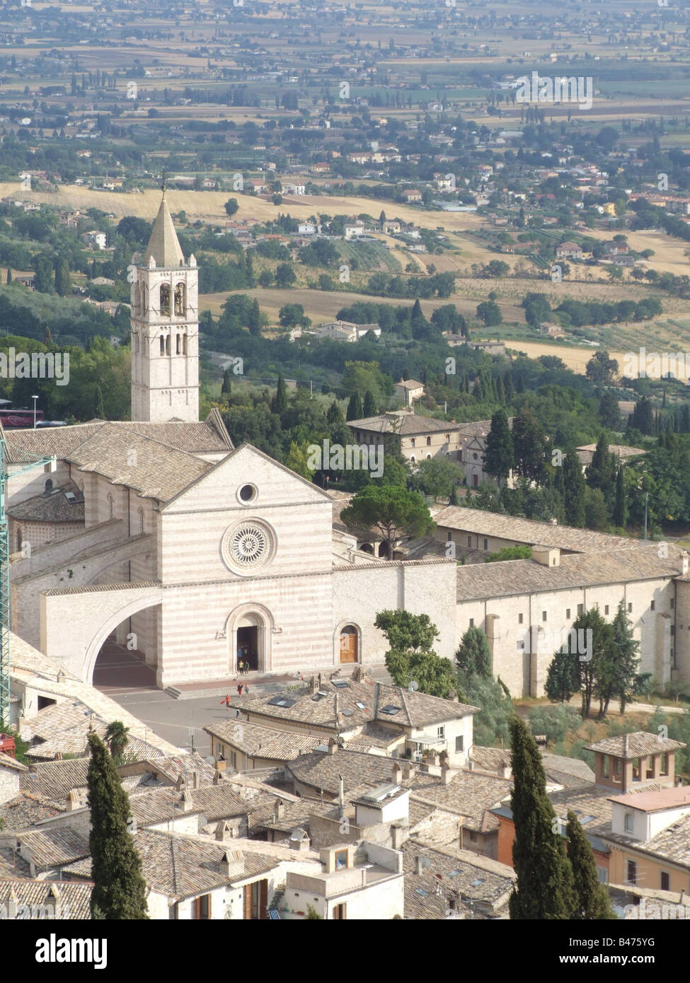 panorama san rufino cathedral in assisi, italy Stock Photo - Alamy