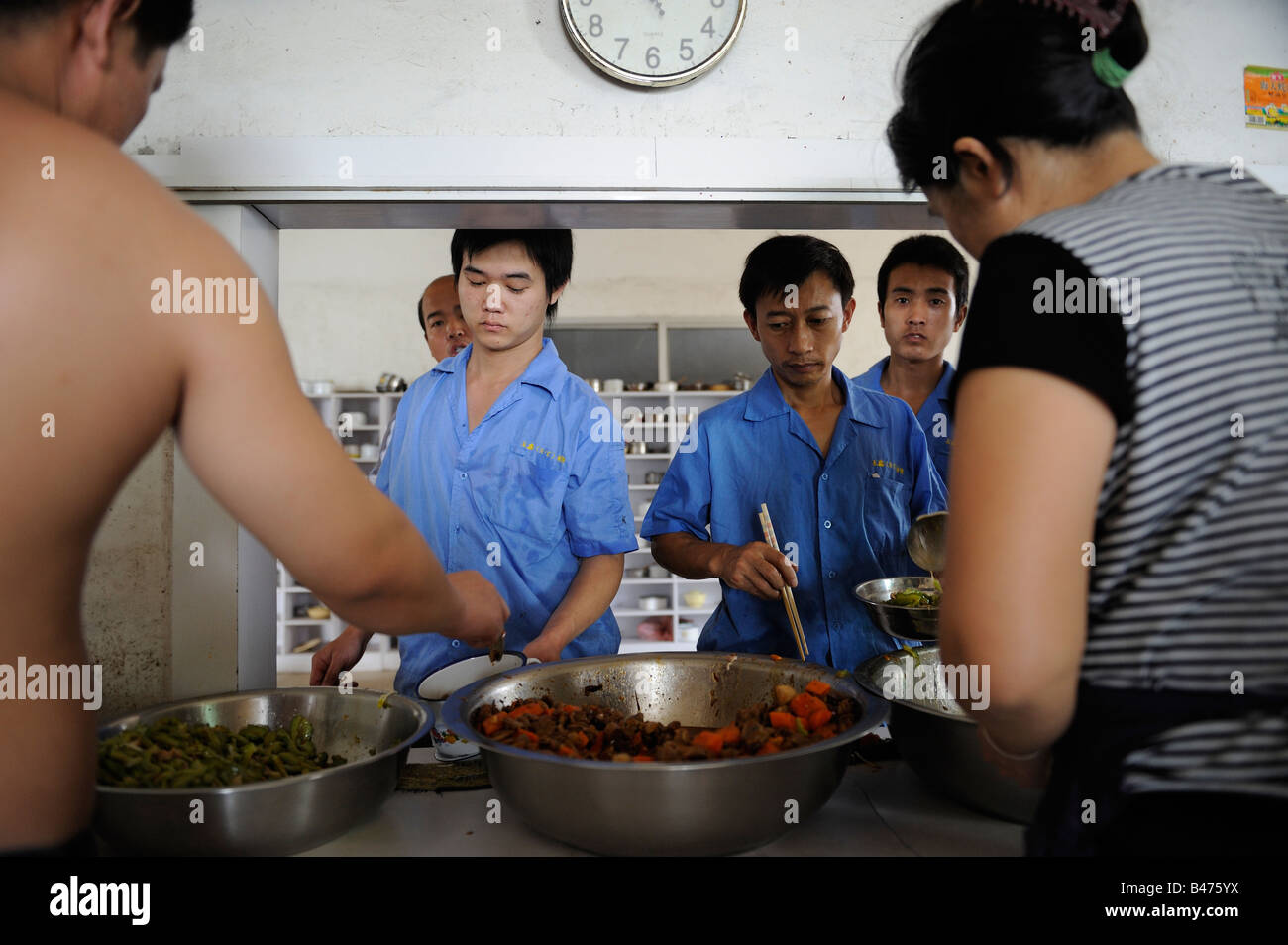 Chinese workers factory lunch hi-res stock photography and images - Alamy