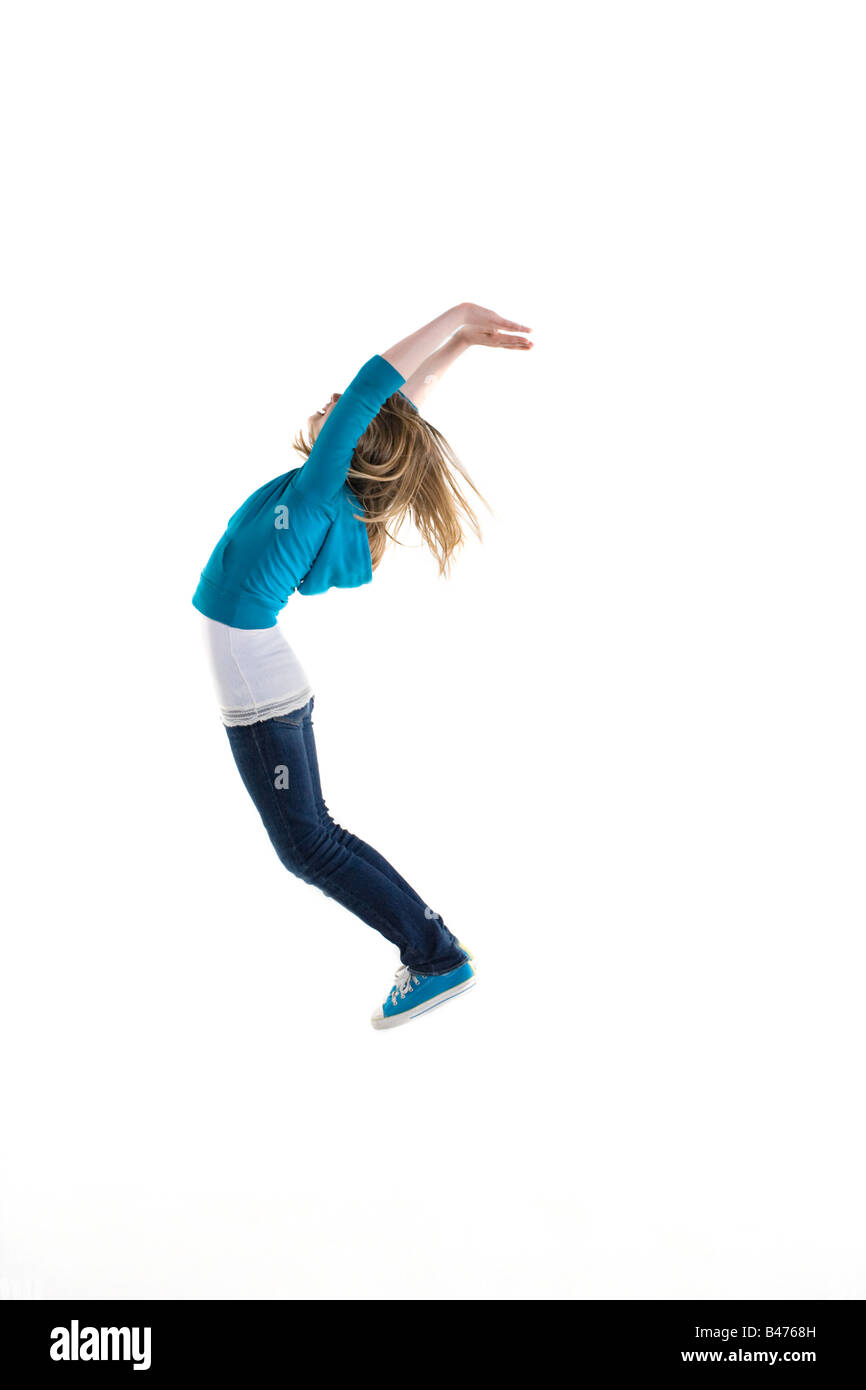 A girl jumping Stock Photo - Alamy