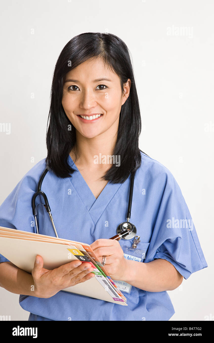 Portrait of a nurse Stock Photo - Alamy
