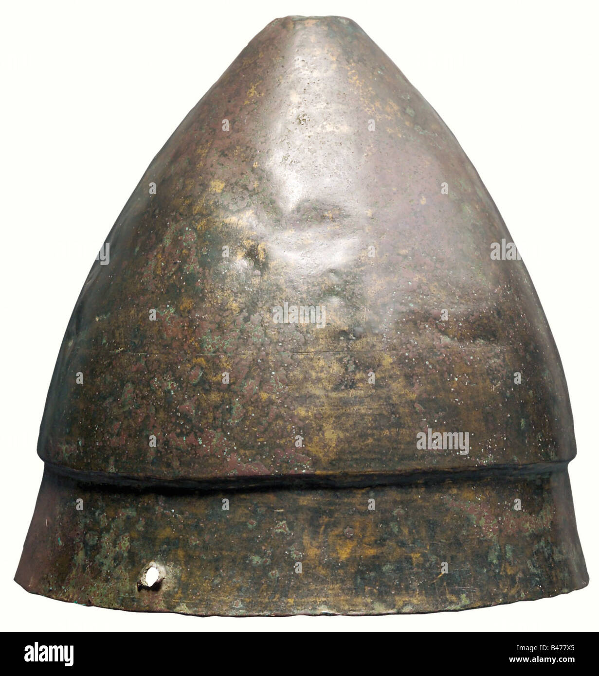 A Hellenistic helmet of Pilos type, 4th/3rd century B.C. A bronze ...