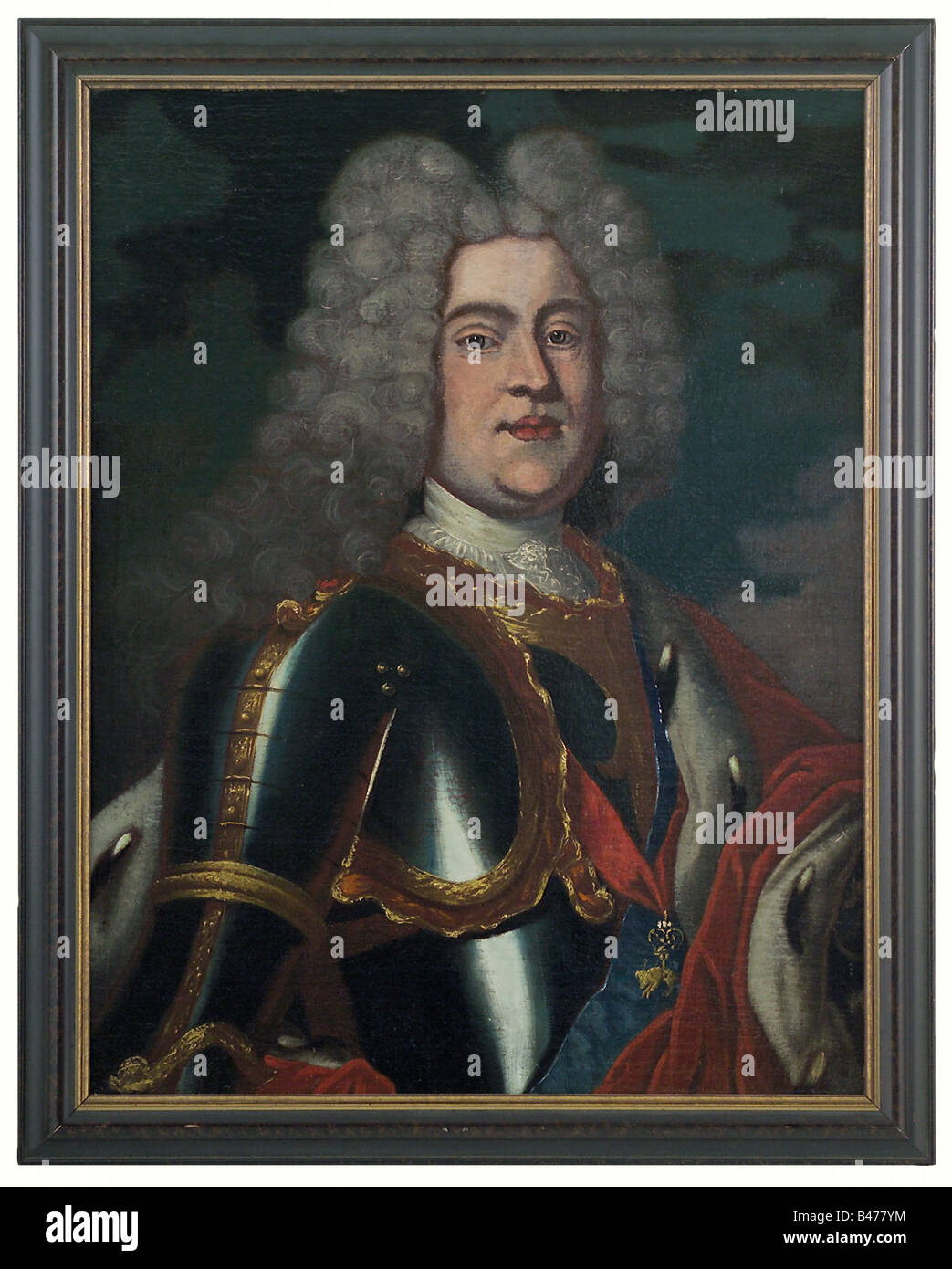 August II the Strong and his consort., Two portraits, Saxony, 1st ...
