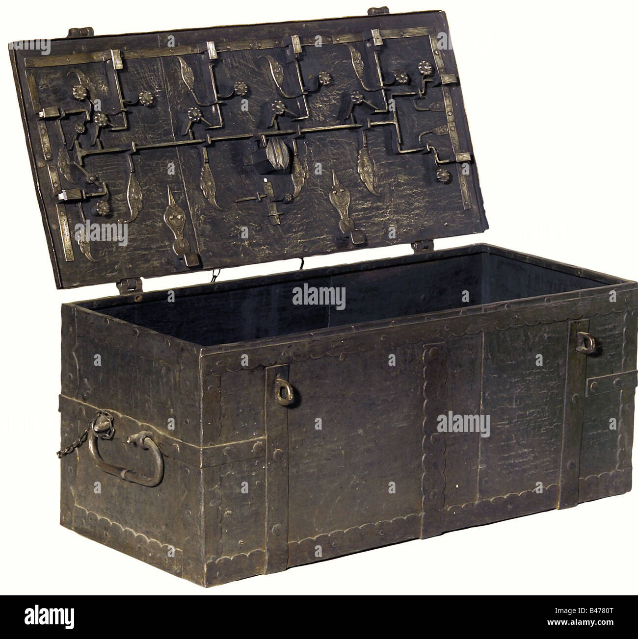 A South German strongbox, Nuremberg or Passau, circa 1600. Rectangular ...