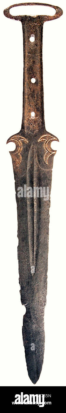 An Italian large baselard, circa 13th/14th centuries. Heavy, double ...