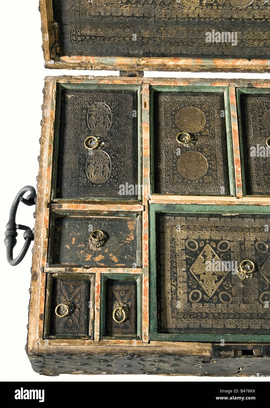 A Flemish travelling office, 1st half of the 17th century. Rectangular ...