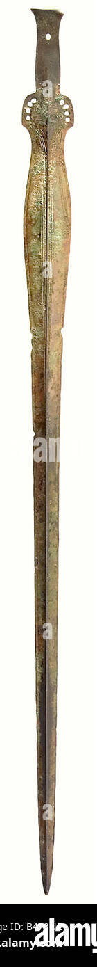 A bronze sword, Central Europe, Bronze Age, circa 1200 B.C. Bronze with ...