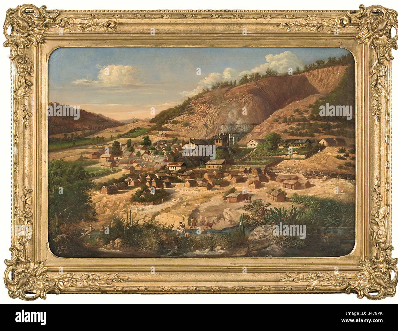 Louis Frank - "Trojes"., Oil on canvas and stretcher, signed on the ...