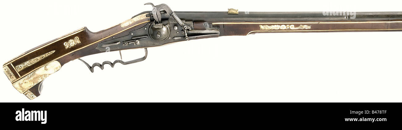A "Trabanten" wheellock musket, for the Dresden Guards under Elector ...