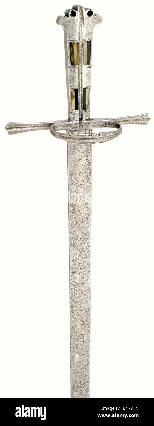 A hunting sword, German, end of the 16th century. Long, (somewhat ...