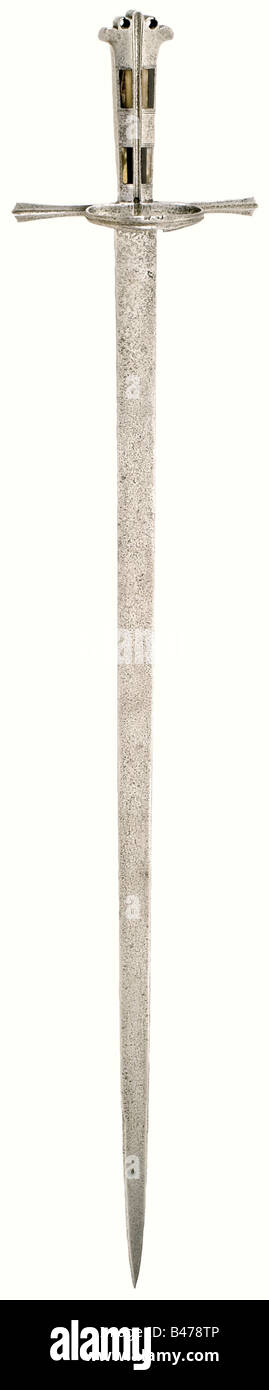 A hunting sword, German, end of the 16th century. Long, (somewhat ...