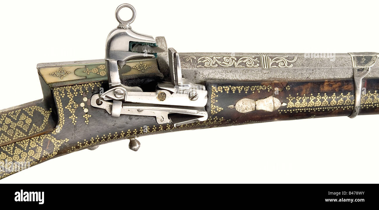 A miquelet flintlock rifle, Ottoman, middle of the 18th century ...