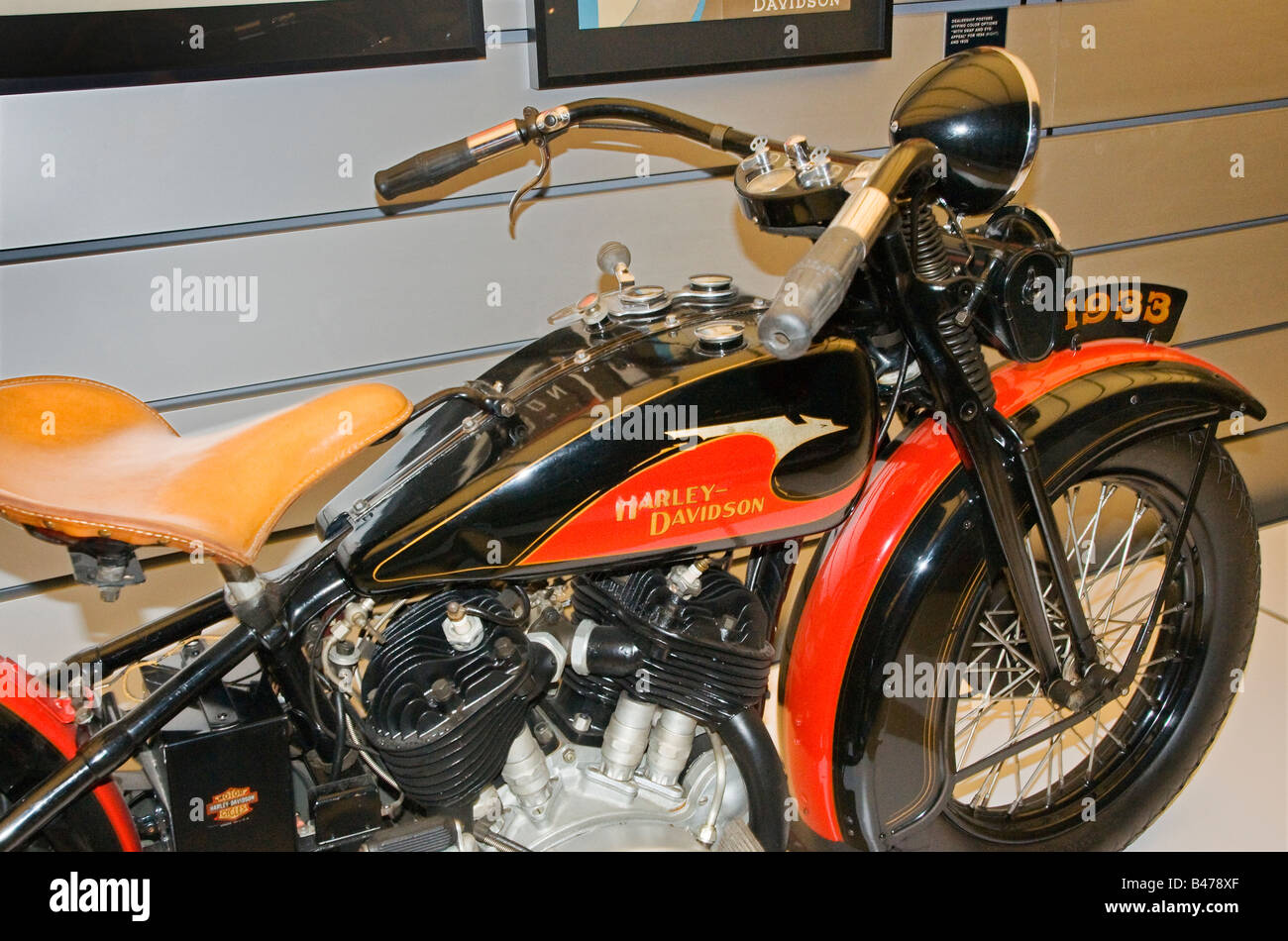 1933 Harley-Davidson on display at the companies new museum in ...