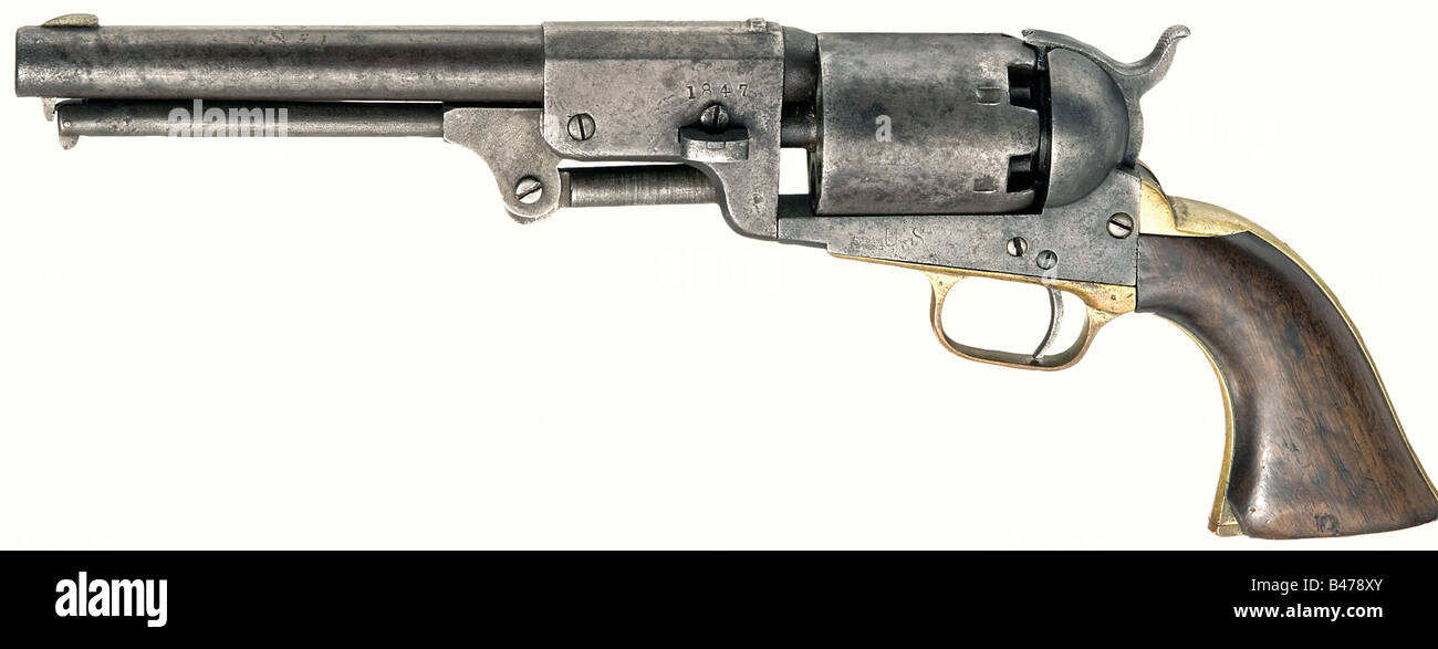 A Colt 3rd model dragoon with 8-inch barrel, .44 percussion calibre ...