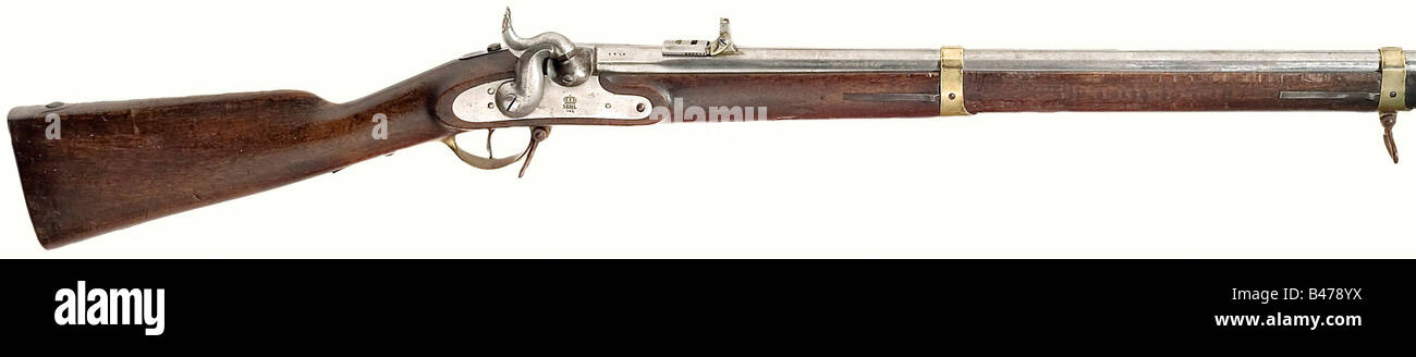 A model 1839/55 infantry rifle., Number C 2653. Matching numbers. 17.78 ...