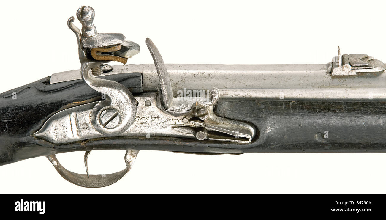 A wall gun, circa 1760. Older barrel (17th century) with a smooth bore ...