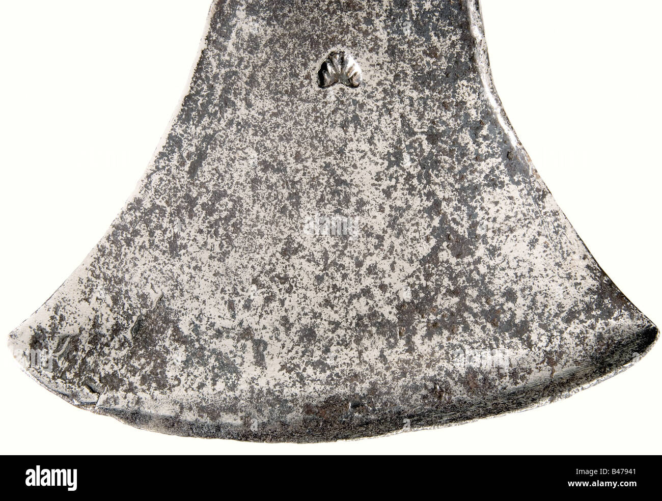 A Norwegian farmer's axe, 17th century. Forged iron blade with ...