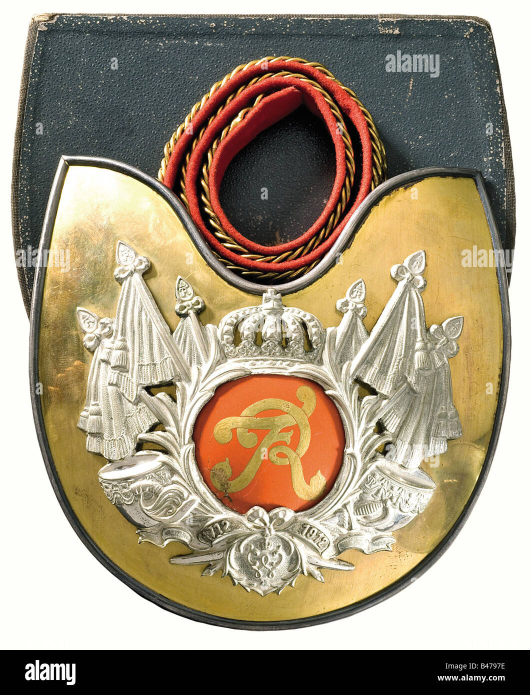 A gorget for Officers, of the Garde du Corps, model 1912. Gold plated ...