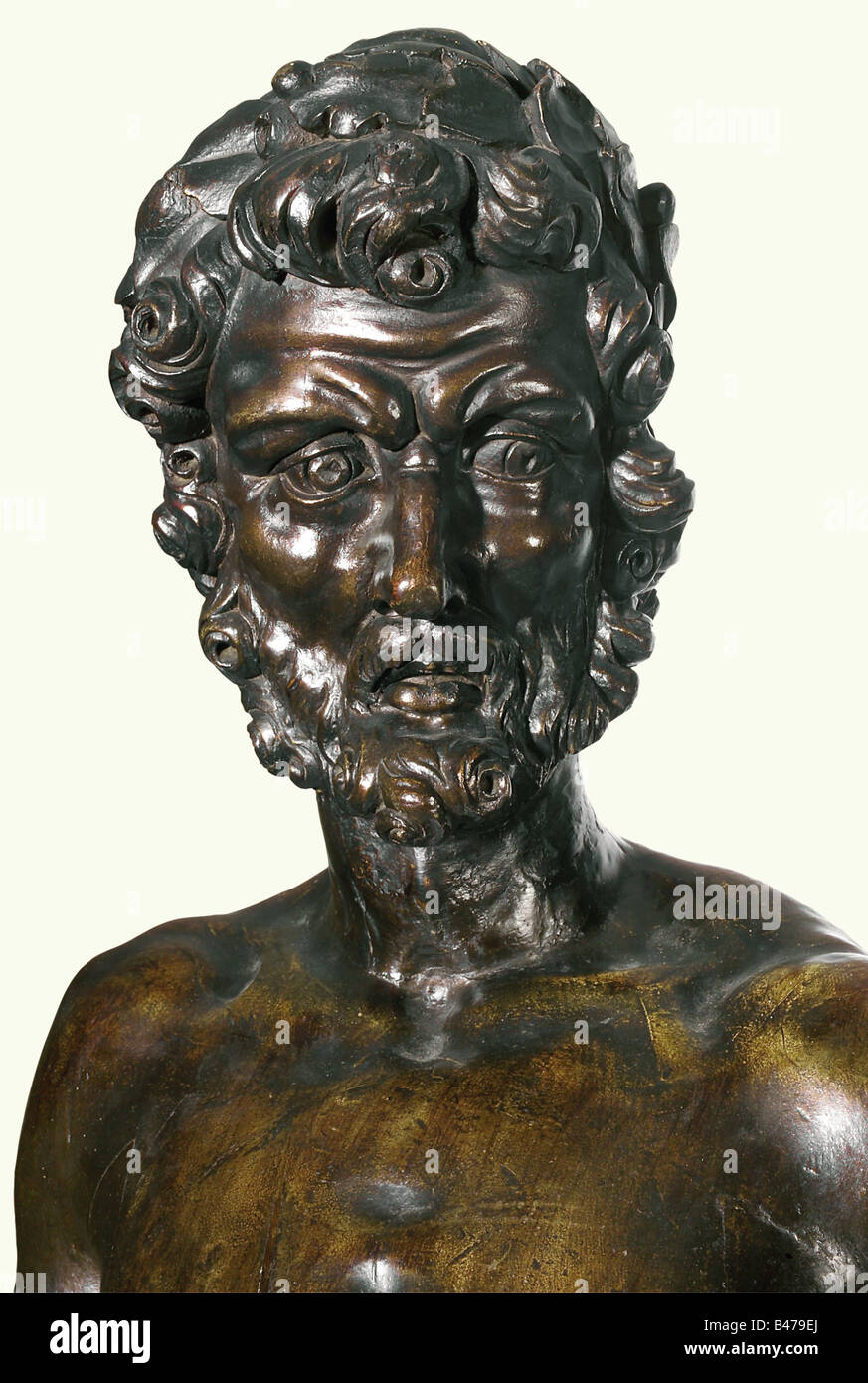 Hercules, German, 19th century. A large, brown-black coloured wooden ...