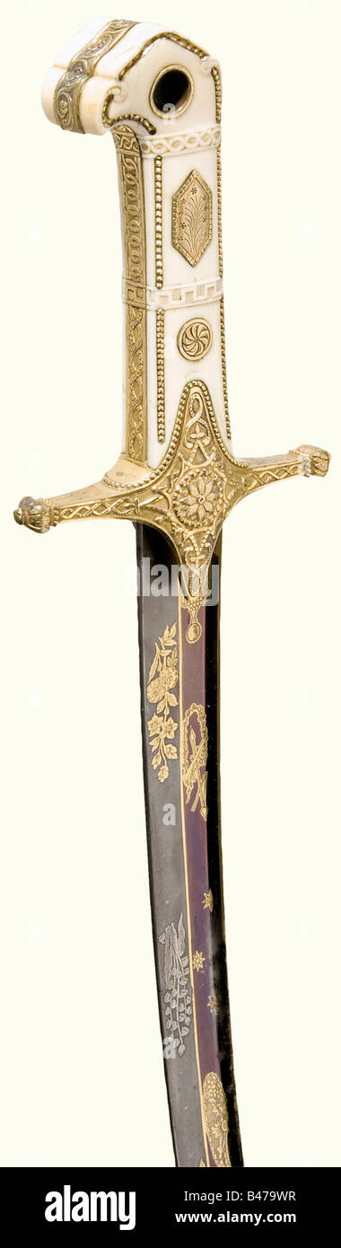 A magnificent karabela with ivory grip, Stroblberger Royal Arms Factory ...
