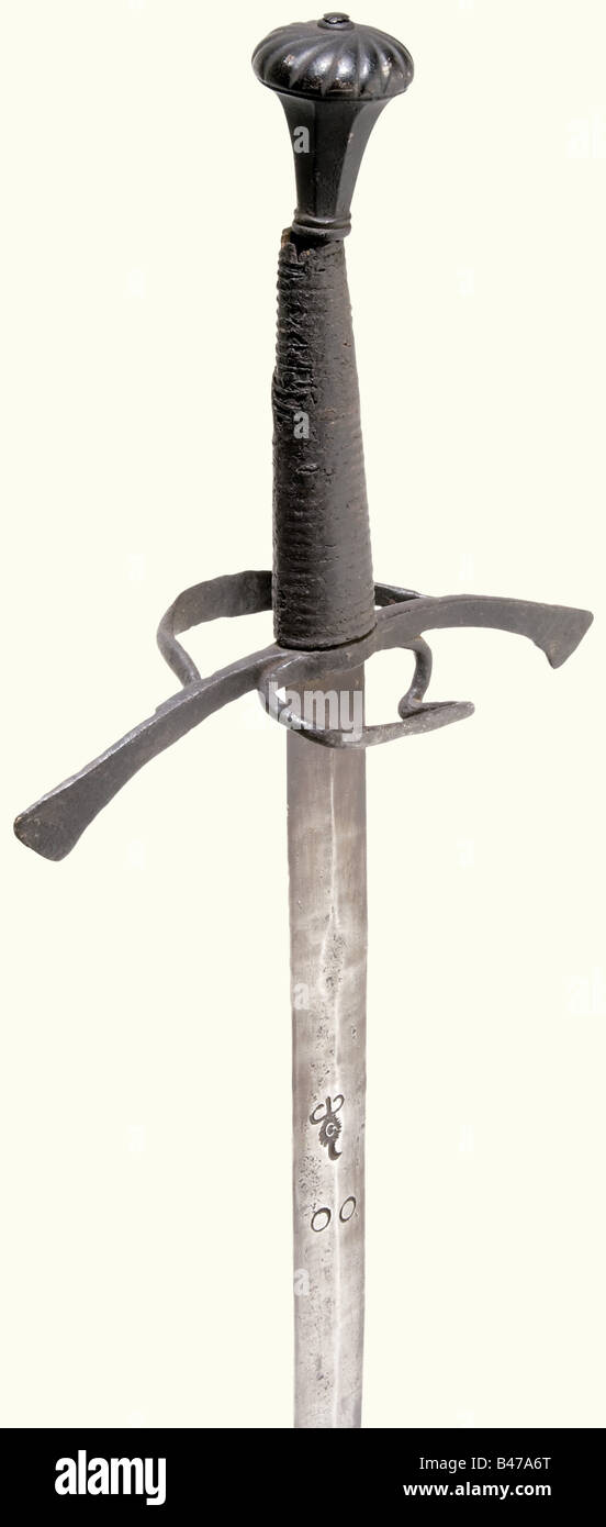 A hand-and-a-half sword, Milan, circa 1520 A slender, double-edged ...