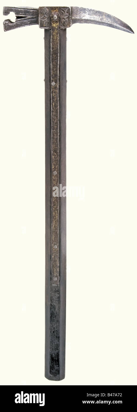 A heavy Late Gothic war hammer, Italian, circa 1480 A heavy iron hammer ...