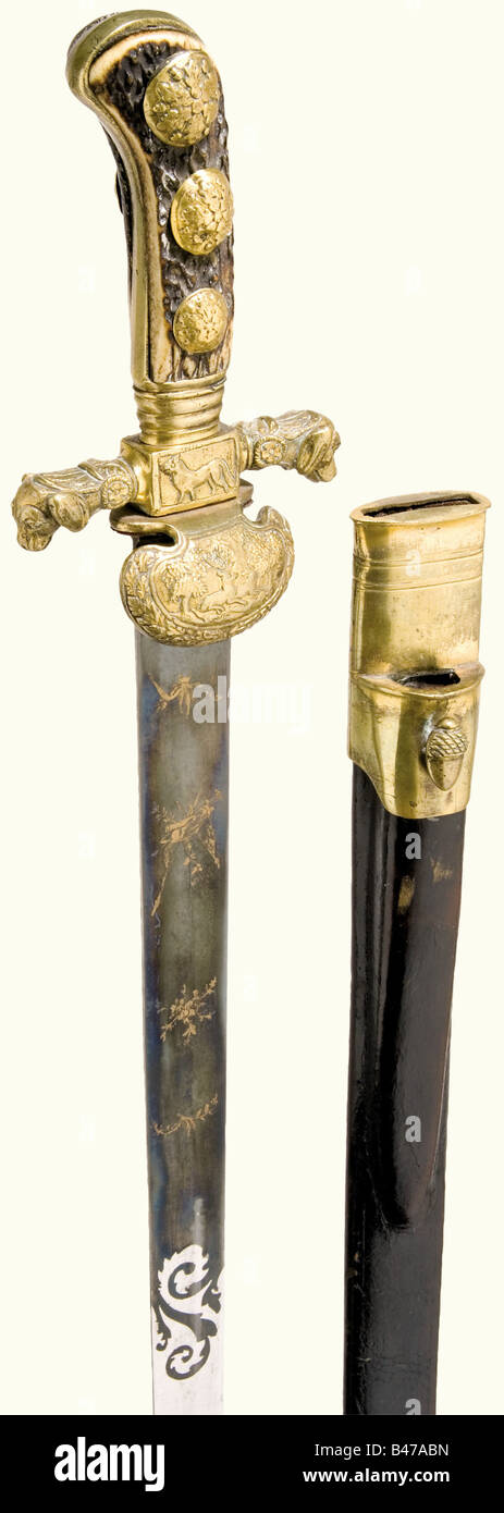 A hunting hanger, German/French, beginning of the 19th century A ...