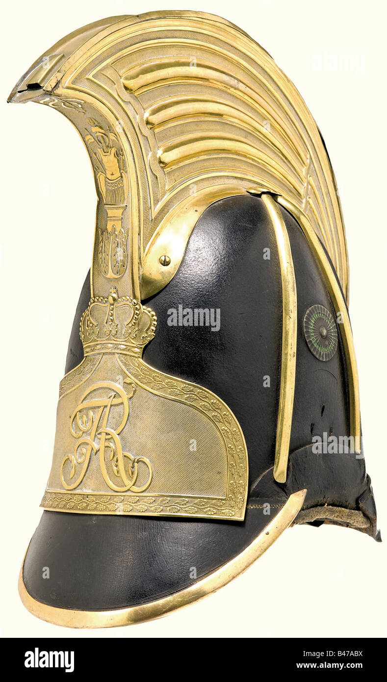 A helmet for officers of the Saxon Mounted Guards Regiment, model 1822 ...