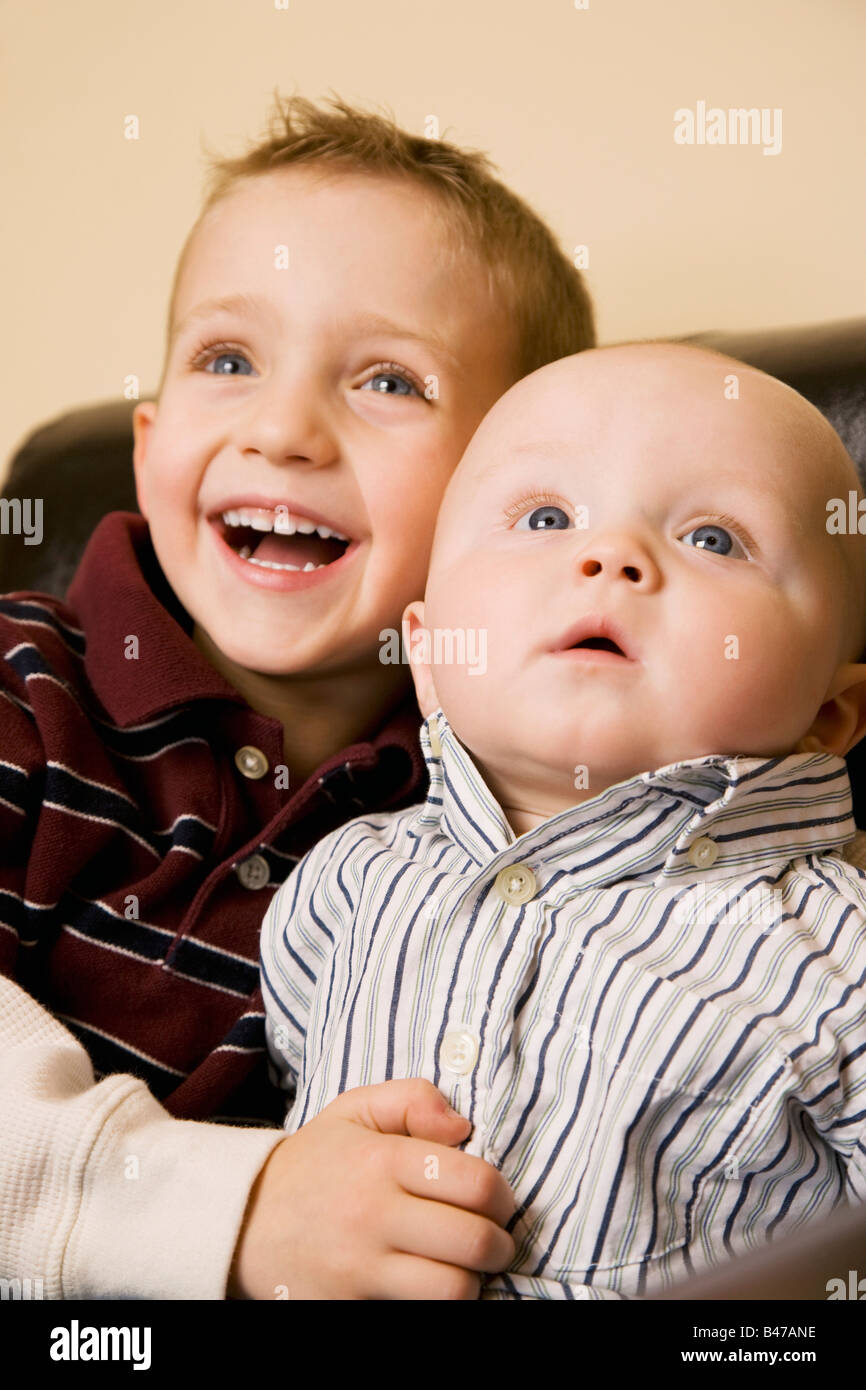 Portrait of two brothers Stock Photo - Alamy