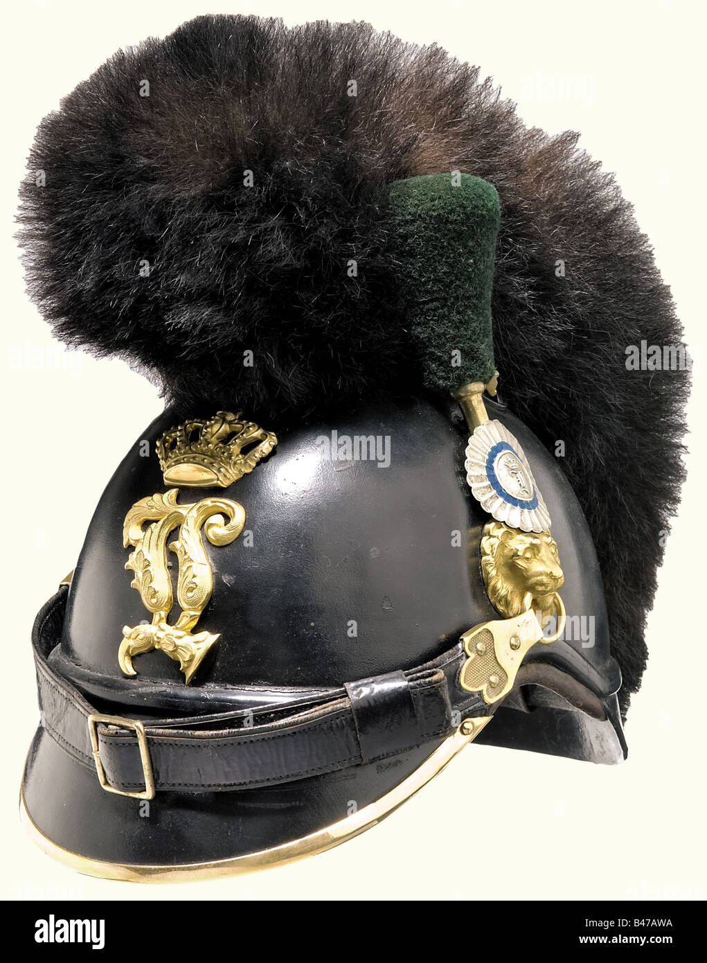 A model 1868 officer's helmet, Bavaria, Infantry Rifle Company Black ...