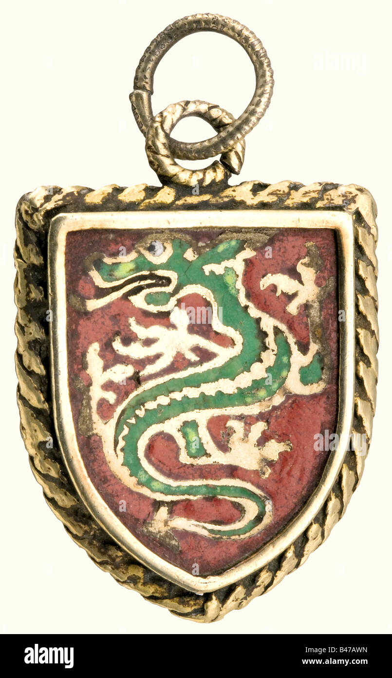 An enamelled pendant coat of arms, France, 15th/16th century Shield ...
