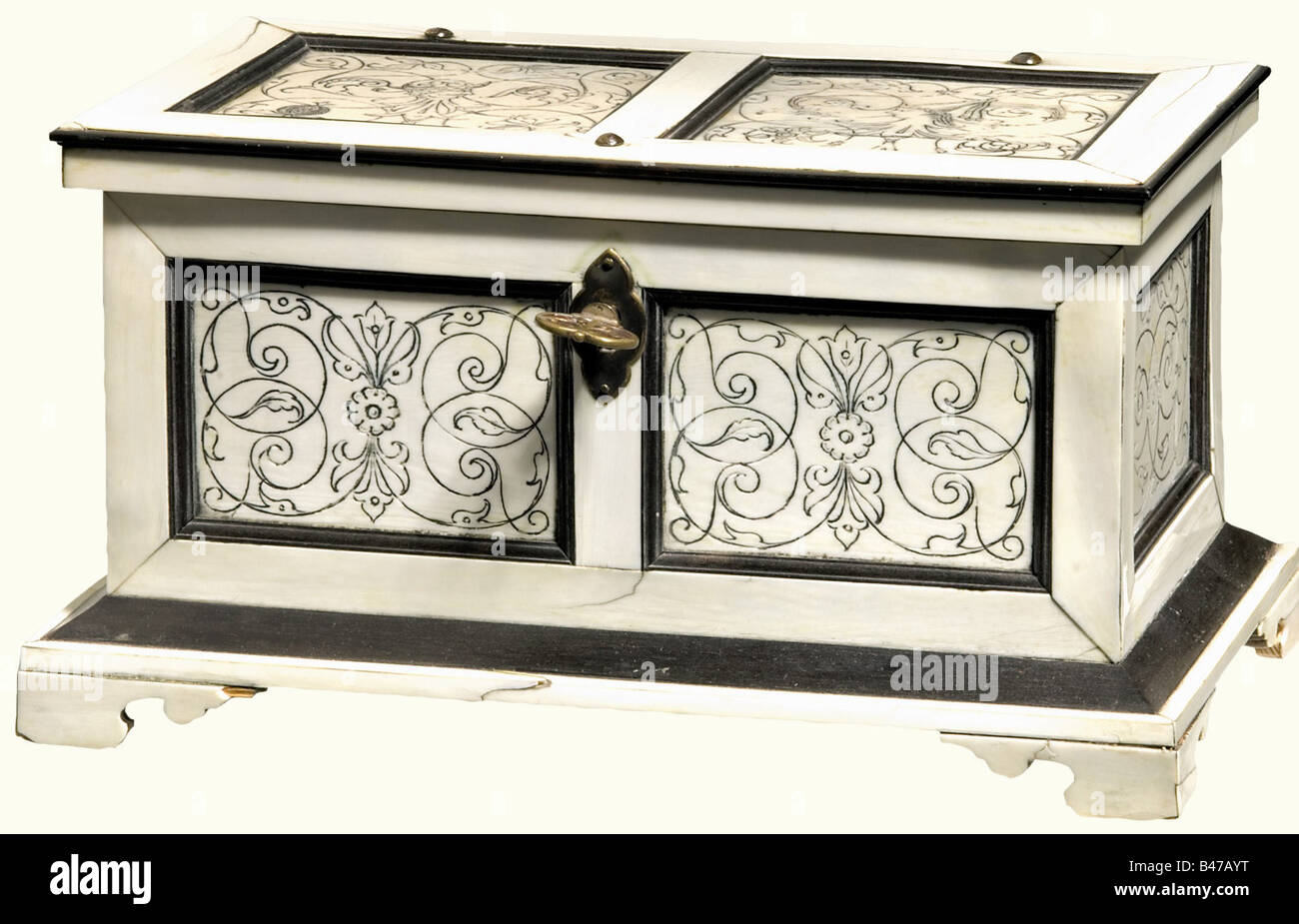 An ivory casket, Augsburg, 1st half of the 17th century Rectangular ...