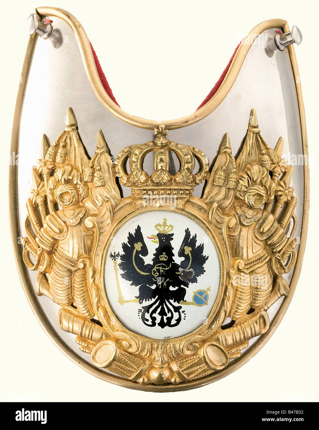 A model 1893 gorget for officers, of the 1st Platoon of the Prussian ...