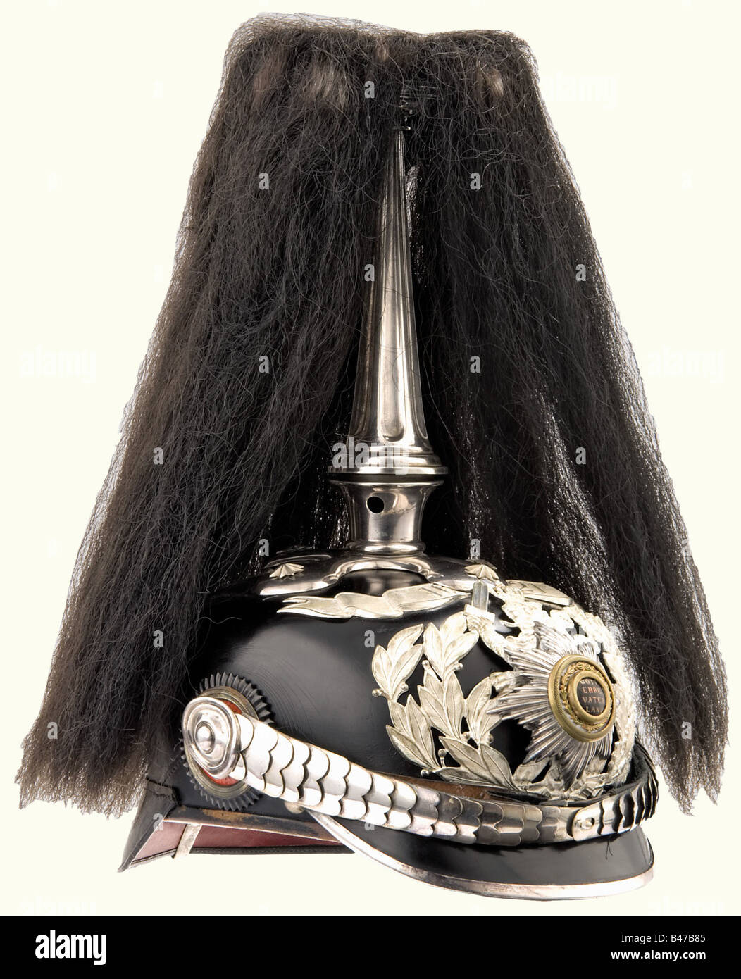 The helmet and insignia of an officer, Hesse, Life Guard Infantry ...