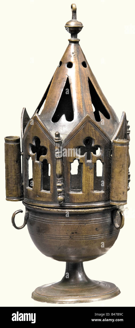 A censer, France, 15th century Bronze with a beautiful dark patina due ...