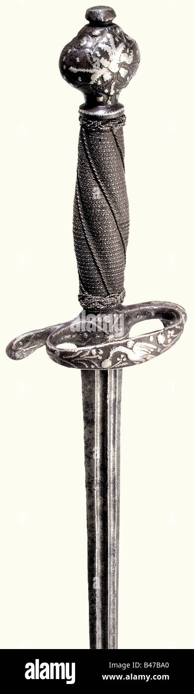 A left-hand dagger, South German, circa 1650 Heavy, thrusting blade ...