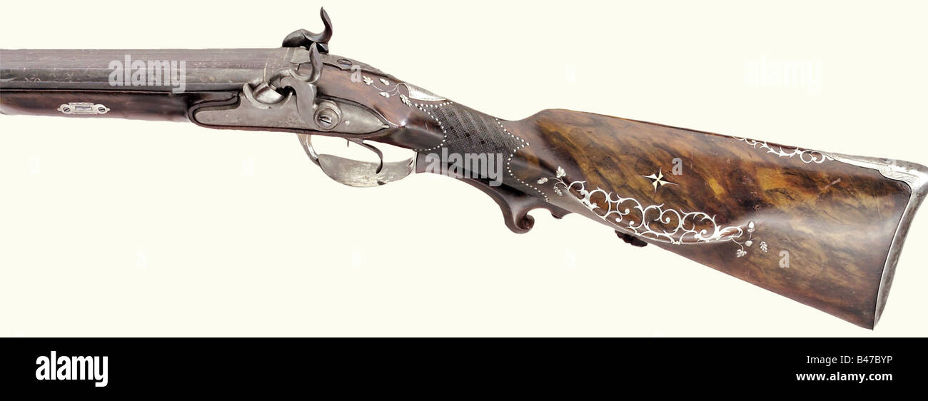 A double-barrelled percussion shotgun, Christian Koerber in Ingelfingen ...