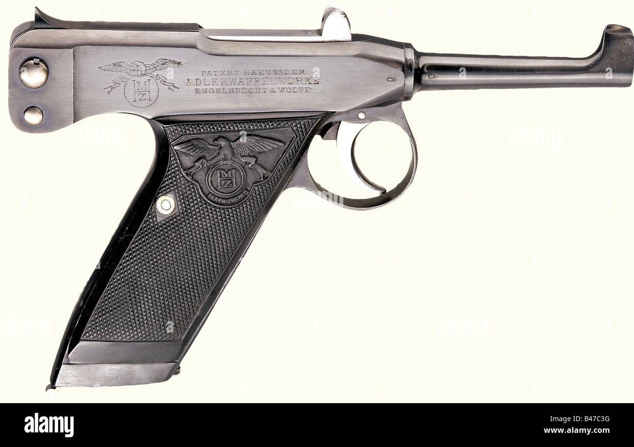 Adler self-loading pistol, calibre 7.25 mm Adler, no. 1099. Almost ...