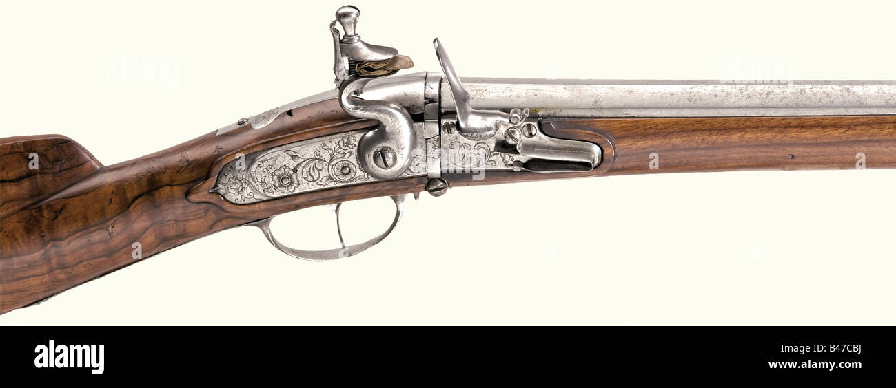 A flintlock breechloader, Leimat in Lippstadt, circa 1680. Octagonal ...