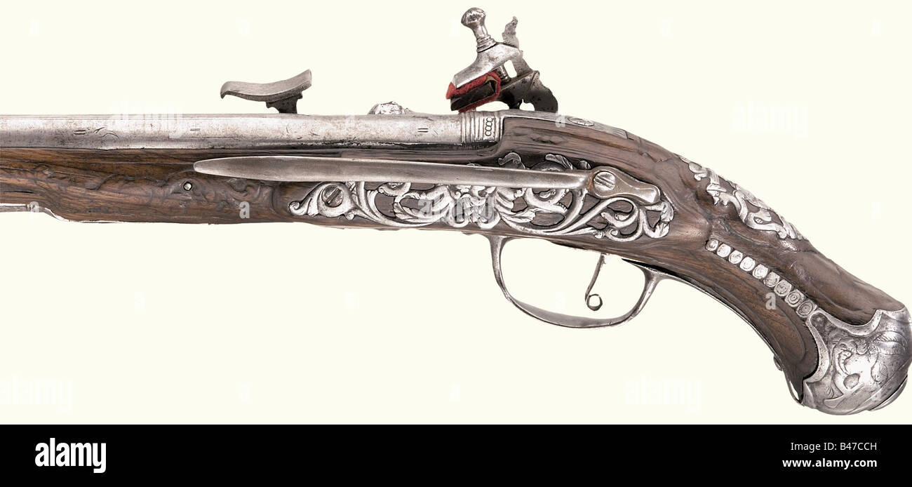 A snaphaunce lock pistol, Italian, end of the 17th century. Round ...