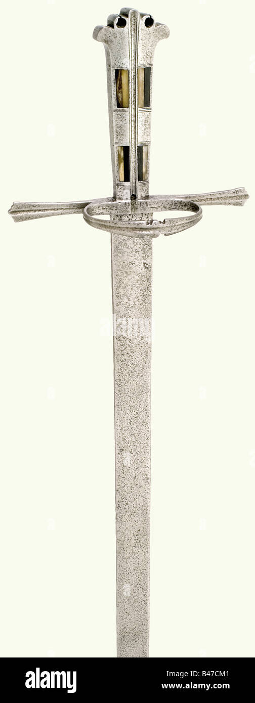 A hunting sword, German, end of the 16th century. Long, (somewhat ...