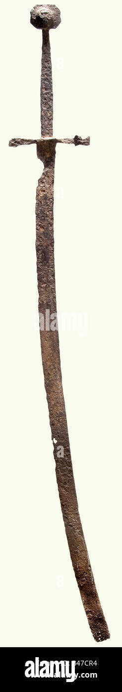 A large sabre, Hungarian Type, circa 1500. Lightly curved single-edge ...